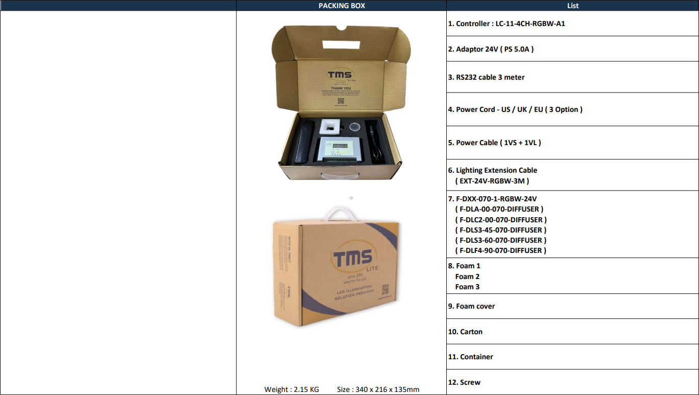 CONTROLLER WITH LIGHTING - TMS LITE